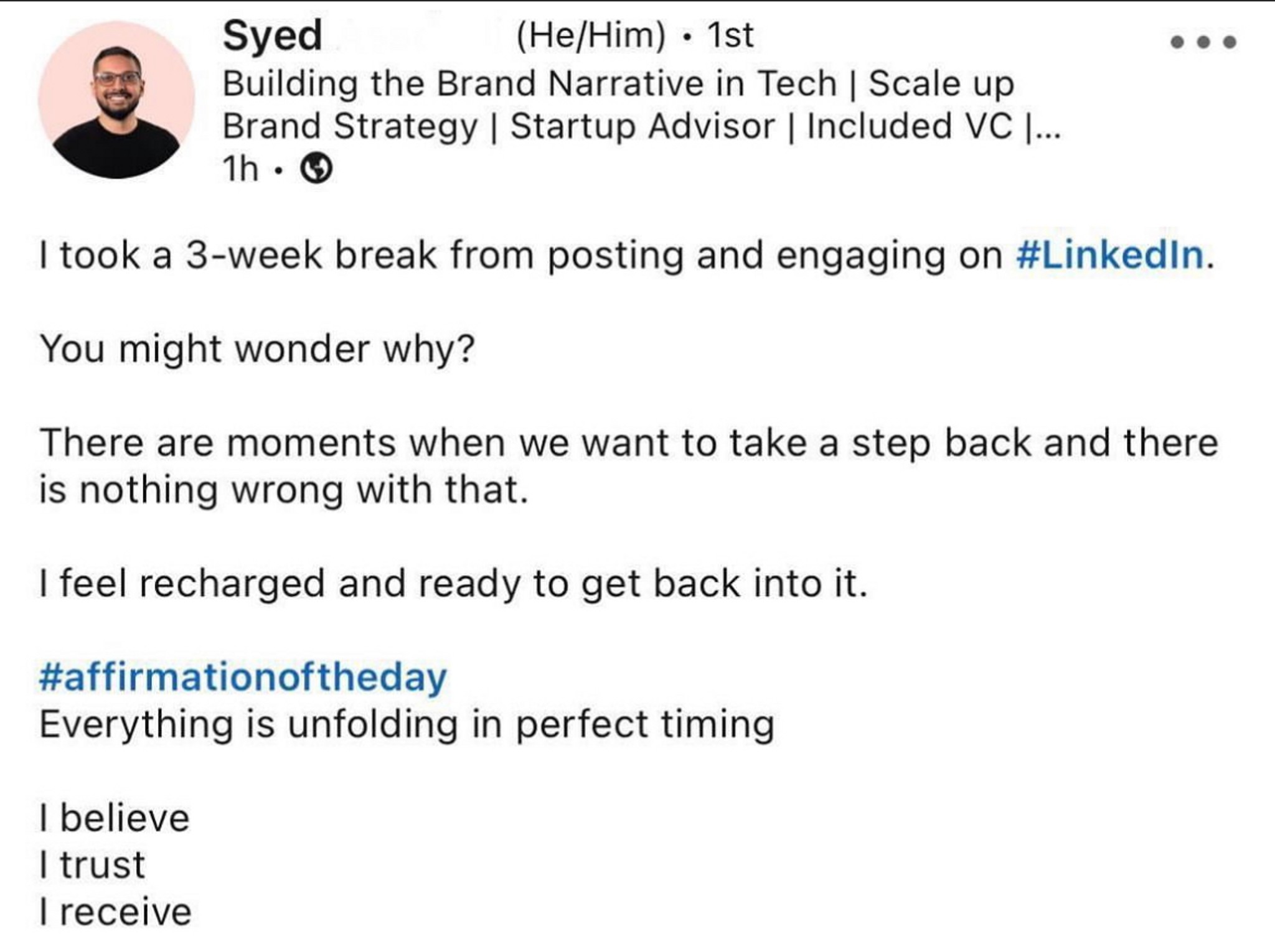 My favorite part is the end. Basic LinkedIn versio... | Fishbowl
