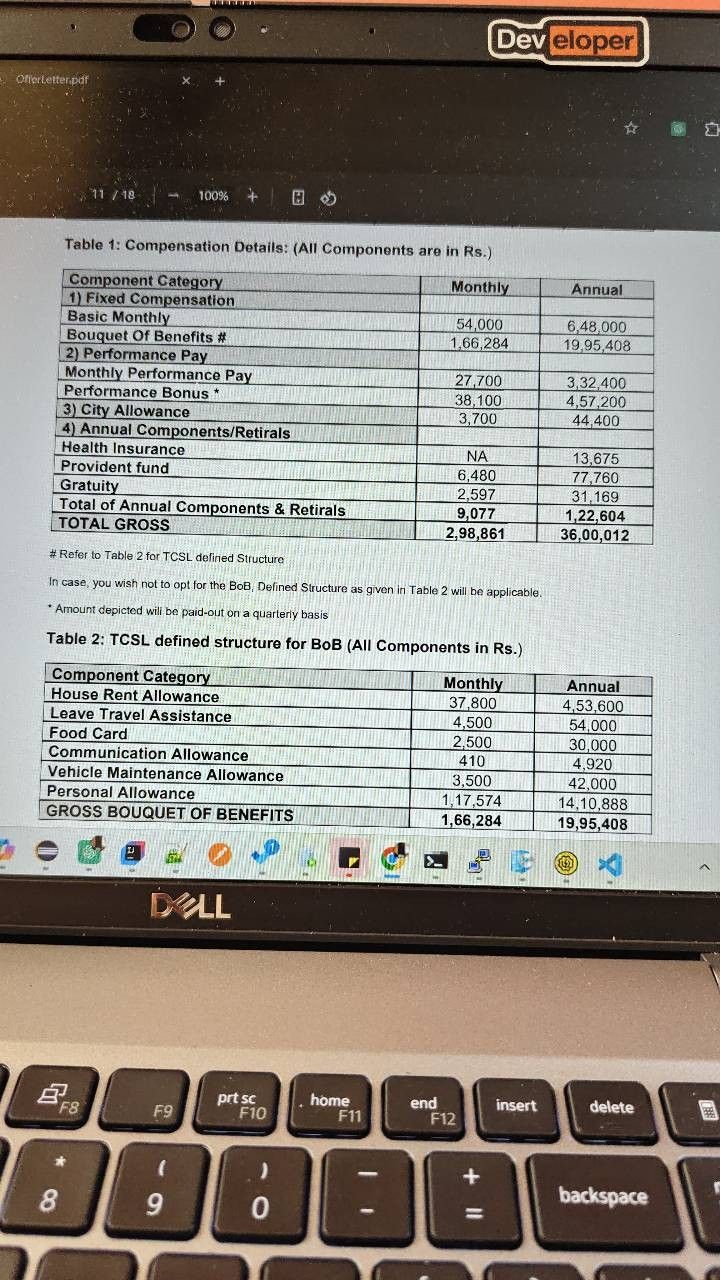 Hi guys, pls help me calculate in hand salary for the below structure both old and new tax ...