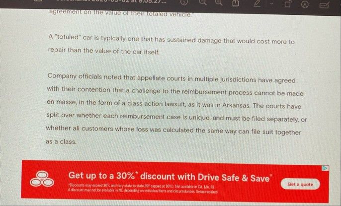 So I’m reading an article about a State Farm class... | Fishbowl