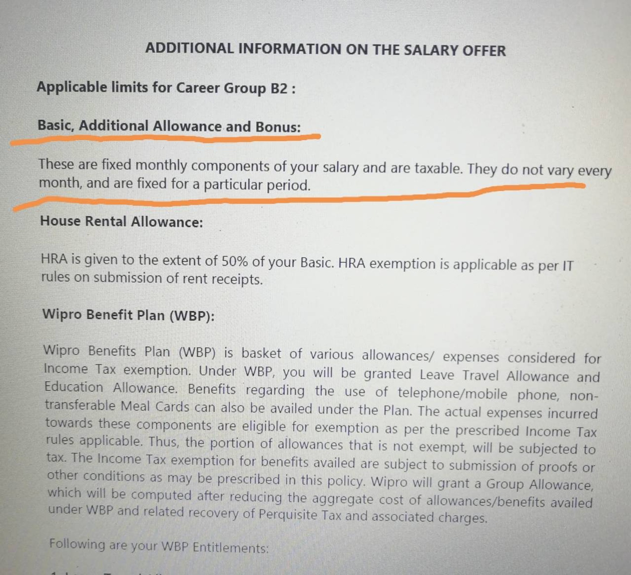 Hi All I have an offer from Wipro. But monthly sa... | Fishbowl