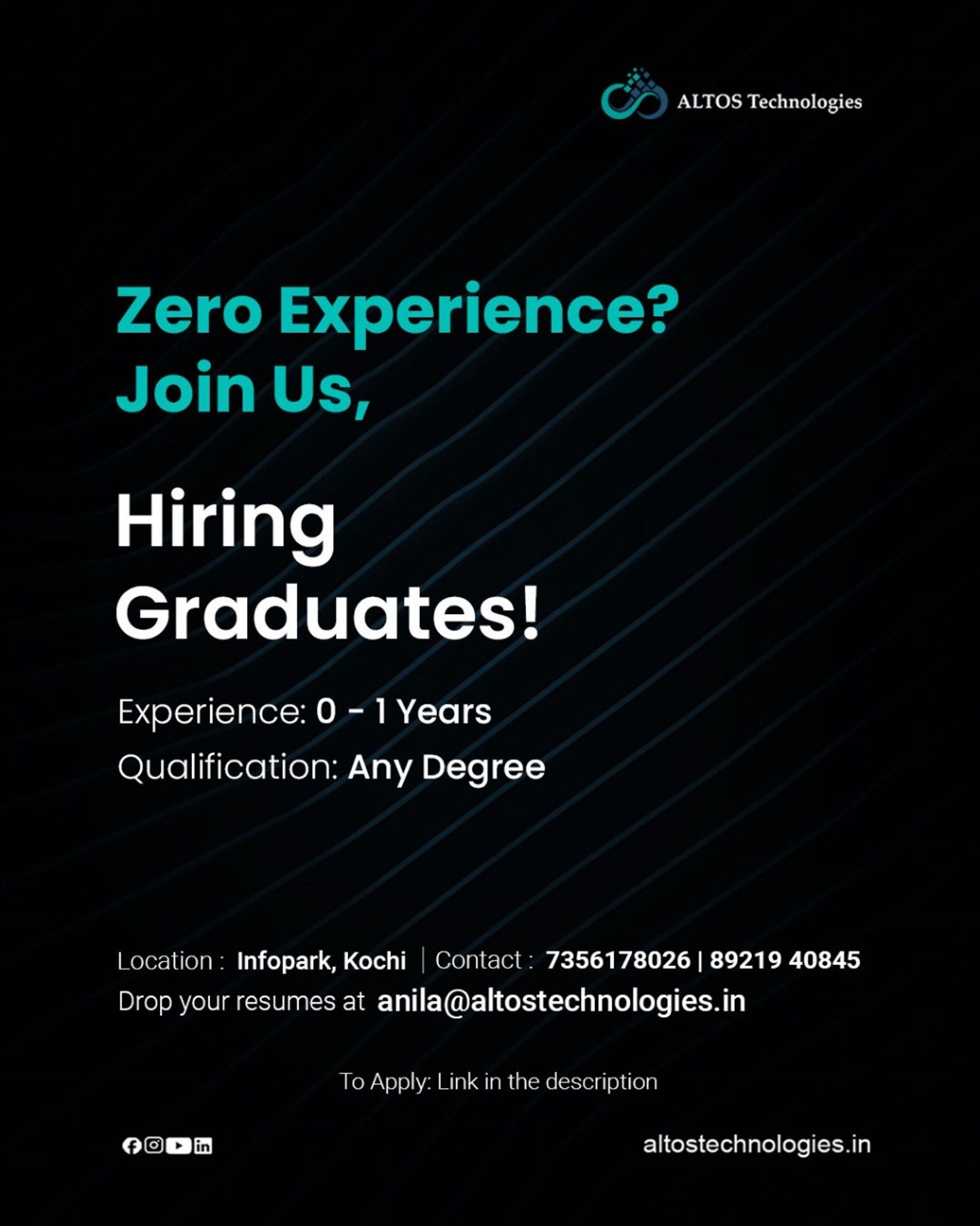 WE ARE HIRING FRESH GRADUATES! Leading IT company in IT park hiring ...