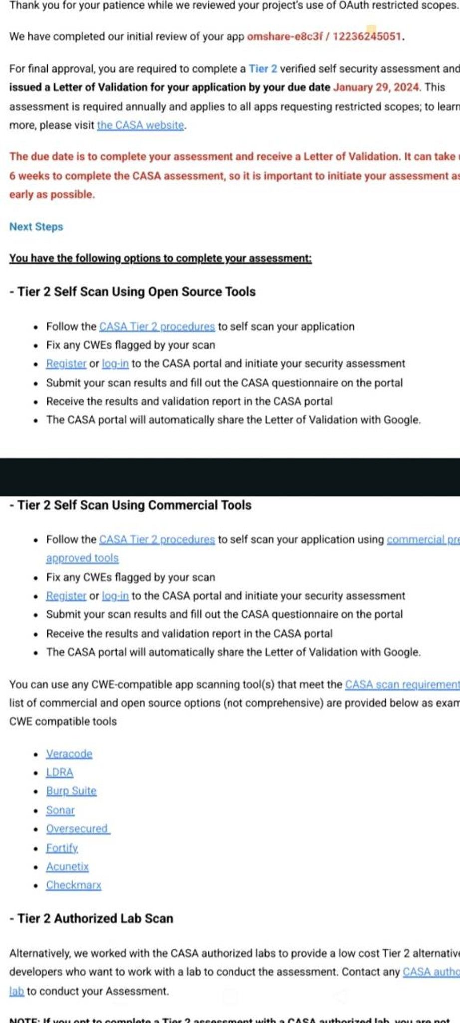 Is anyone know about CASA verification for the Goo... | Fishbowl