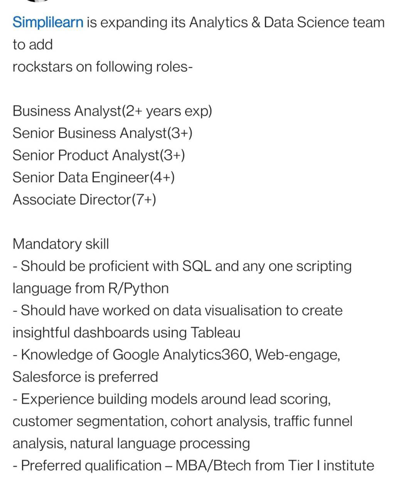 Hello everyone, I'm seeking financial job opportunities (analytical or ...