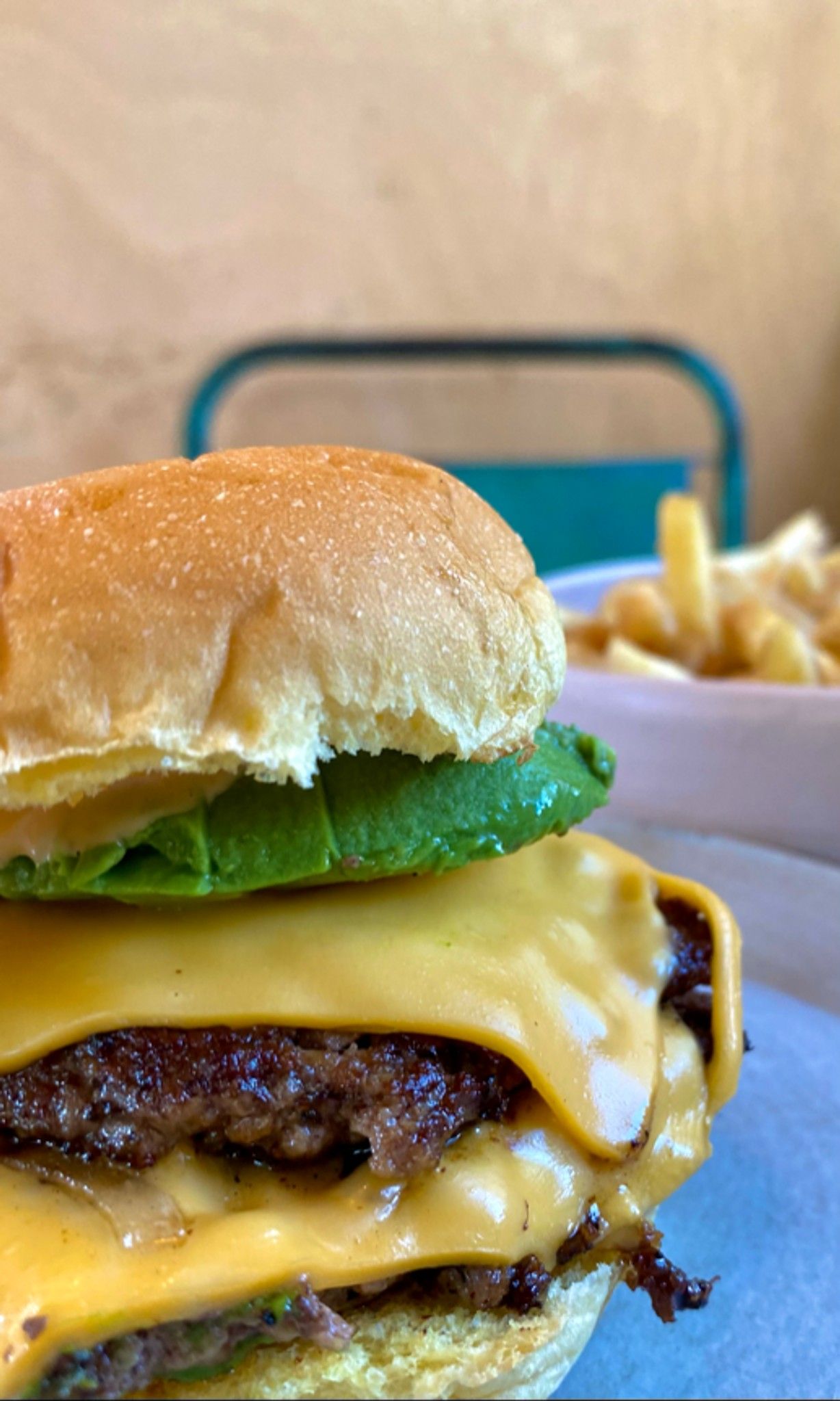 Burger, corn on the cob and some ube coconut ice c... | Fishbowl