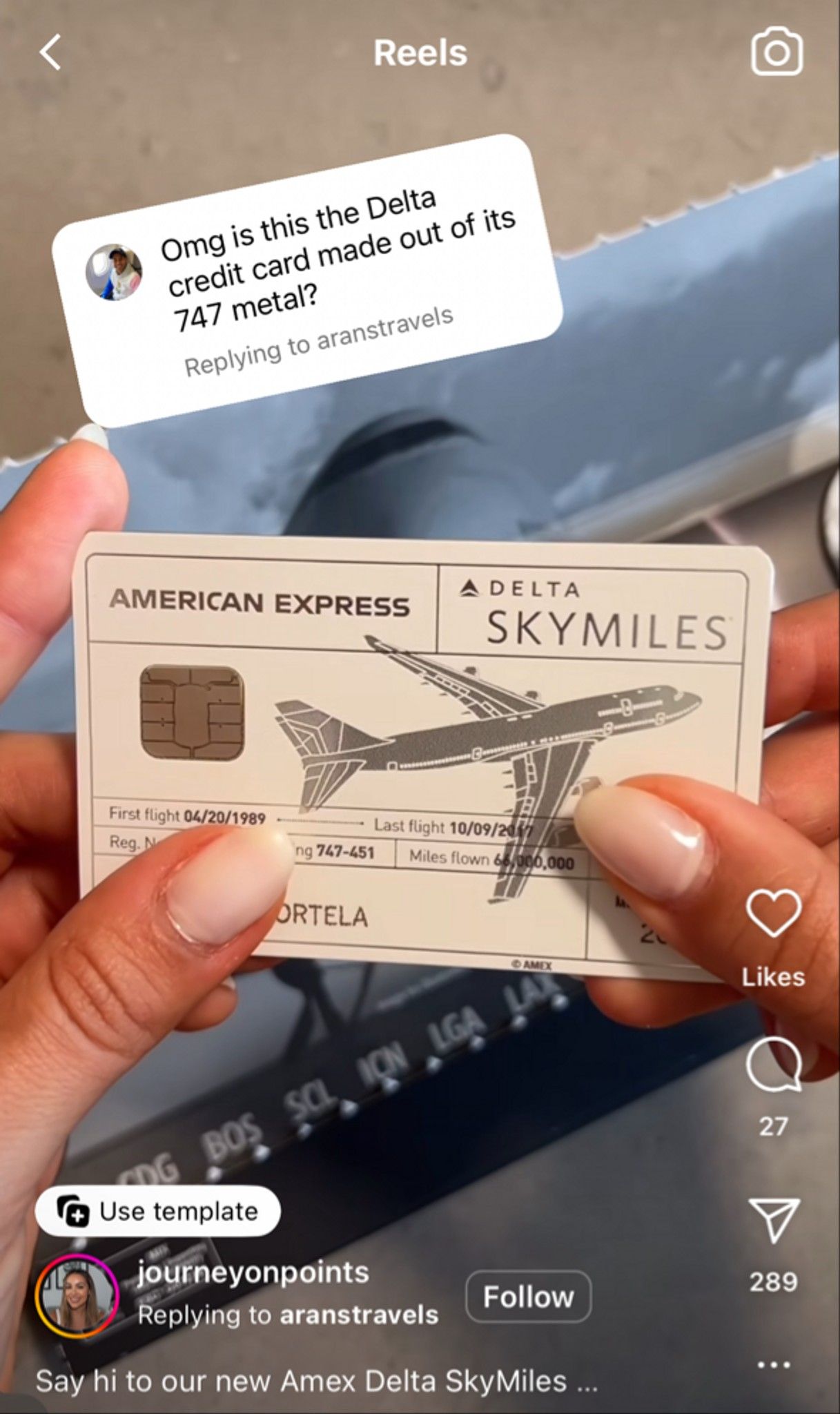 This Delta SkyMiles card is incredibly cool. They ... | Fishbowl