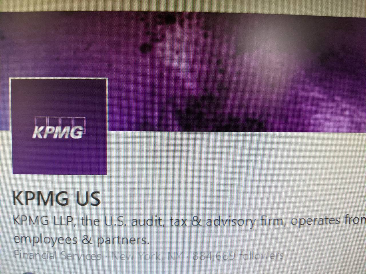 Kpmg purple now?? | Fishbowl