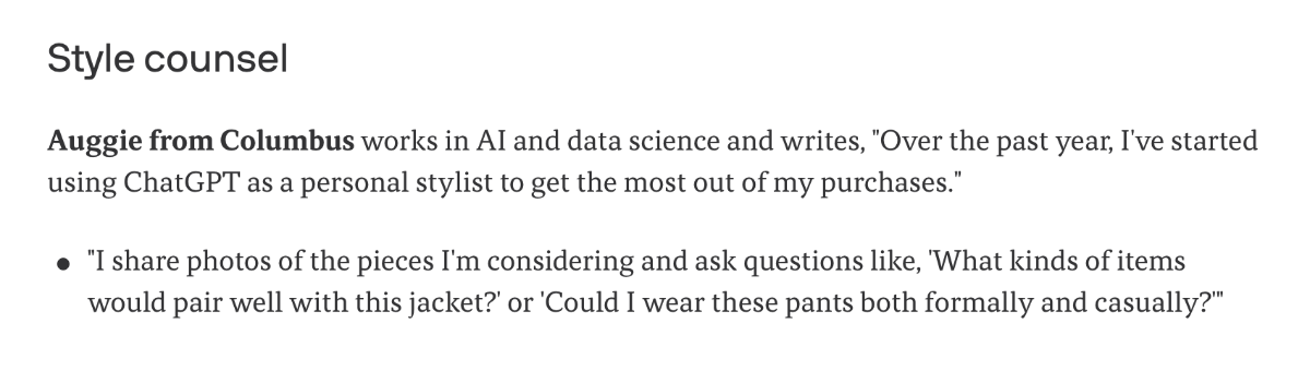 What a cool use case of AI! Your very own stylist.... | Fishbowl