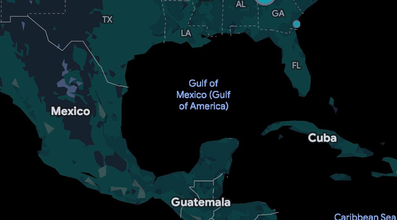 Google Maps showing the ‘Gulf of America’—this was... | Fishbowl