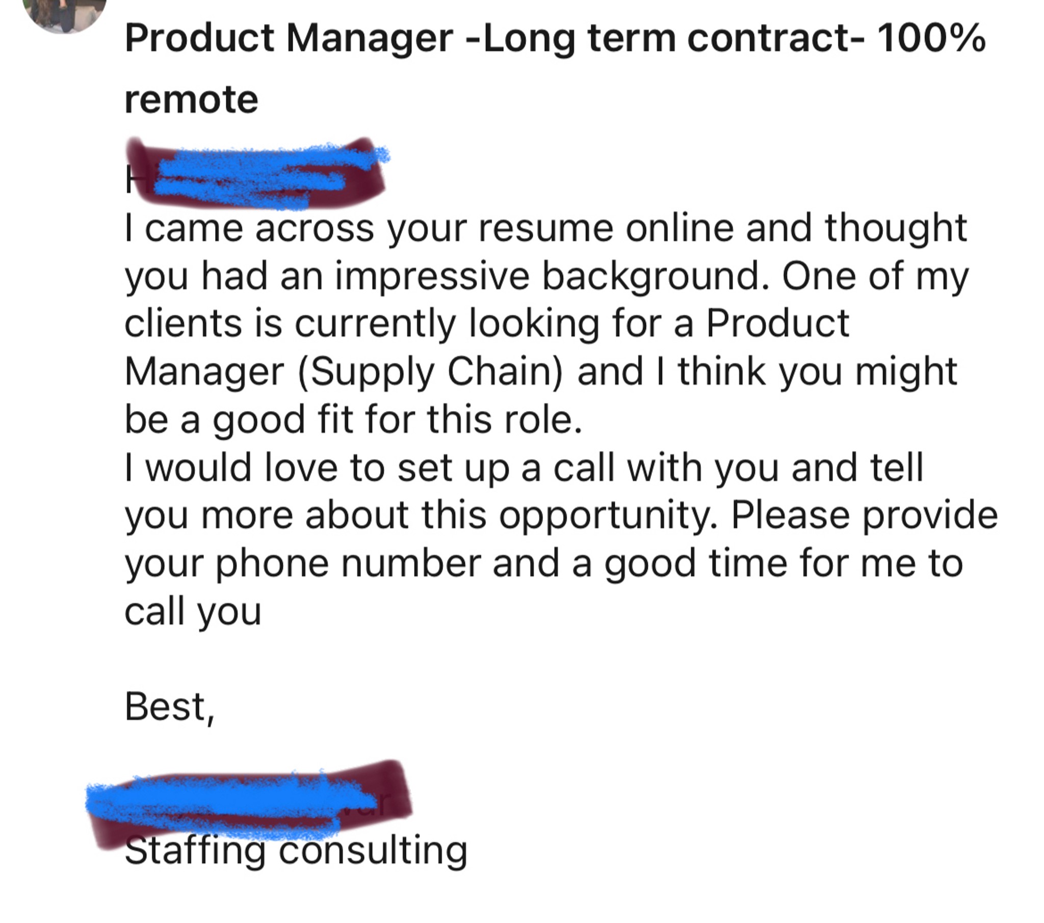What’s the take on vague recruiter email or Linked... | Fishbowl