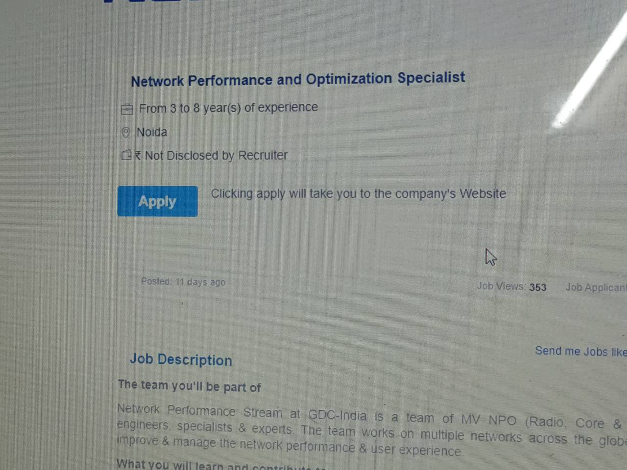 Can anyone please refer me for below opening Nokia... | Fishbowl