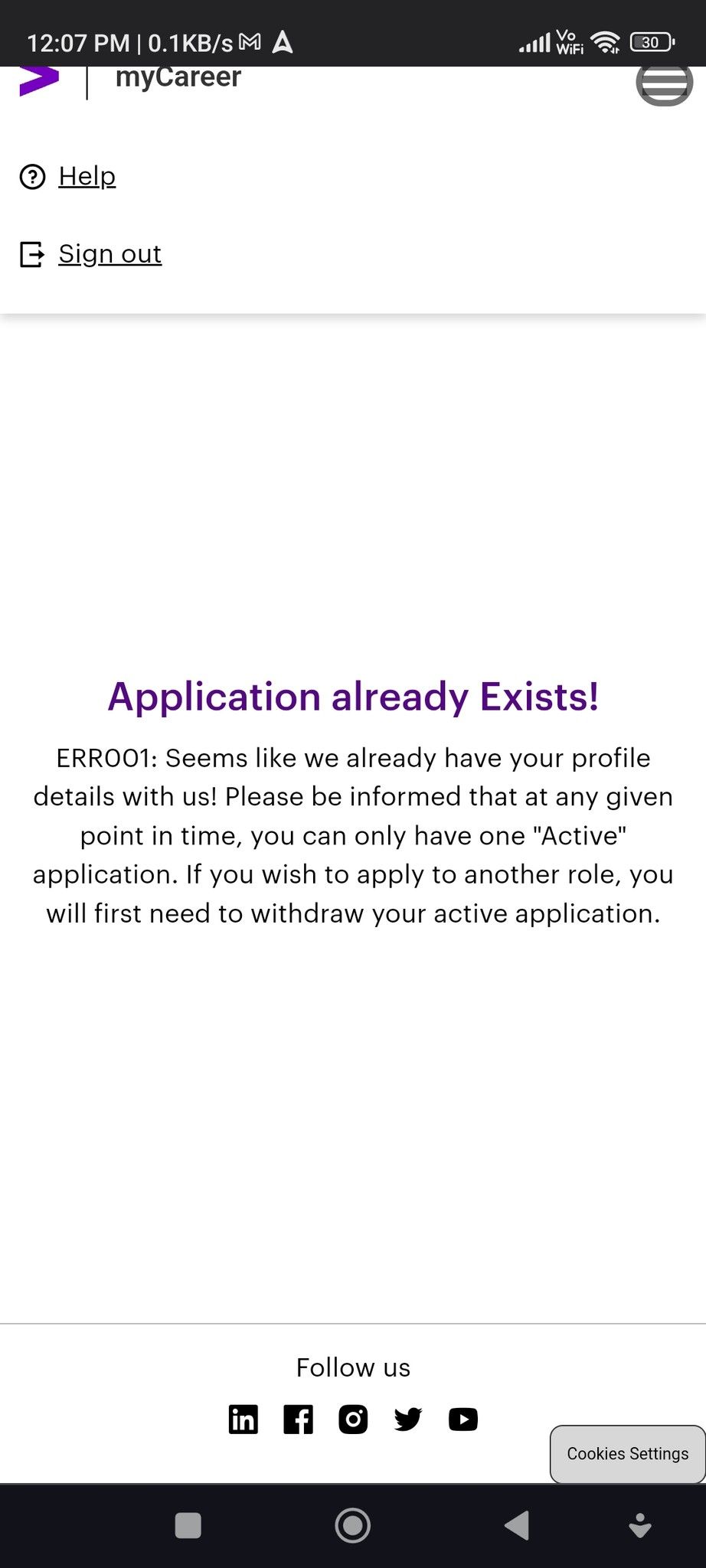 How to withdraw an application in Accenture? | Fishbowl
