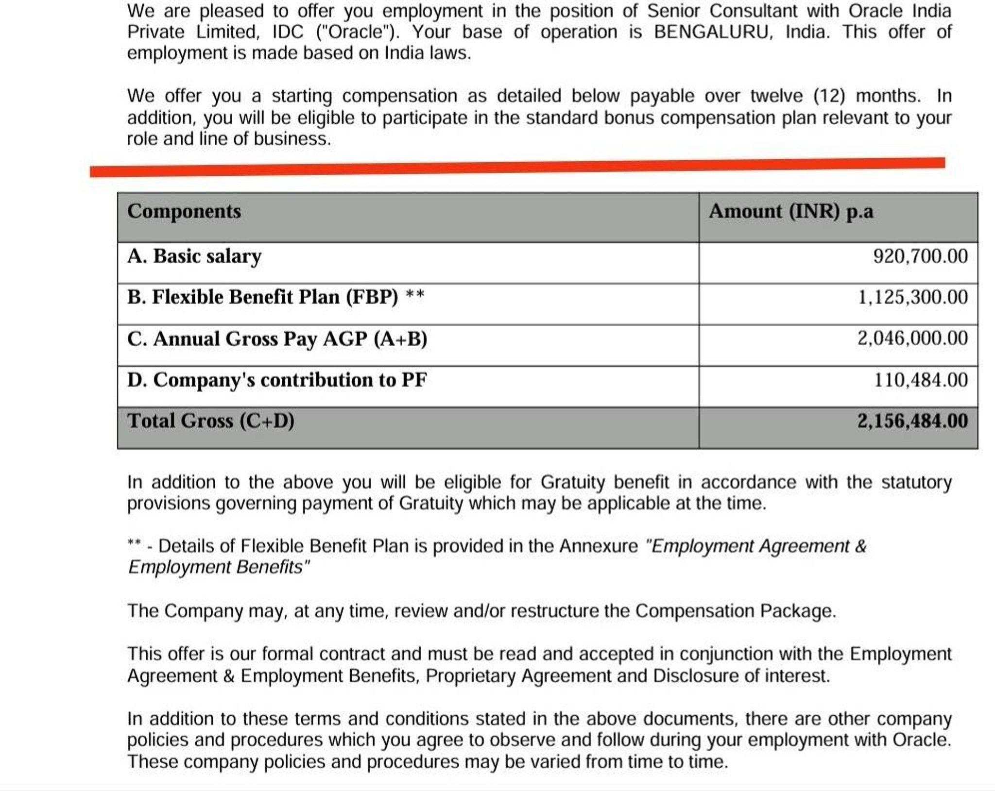 Oracle can some one please guide how much Variable Pay Can U expect.. It's in The apps delivery ...