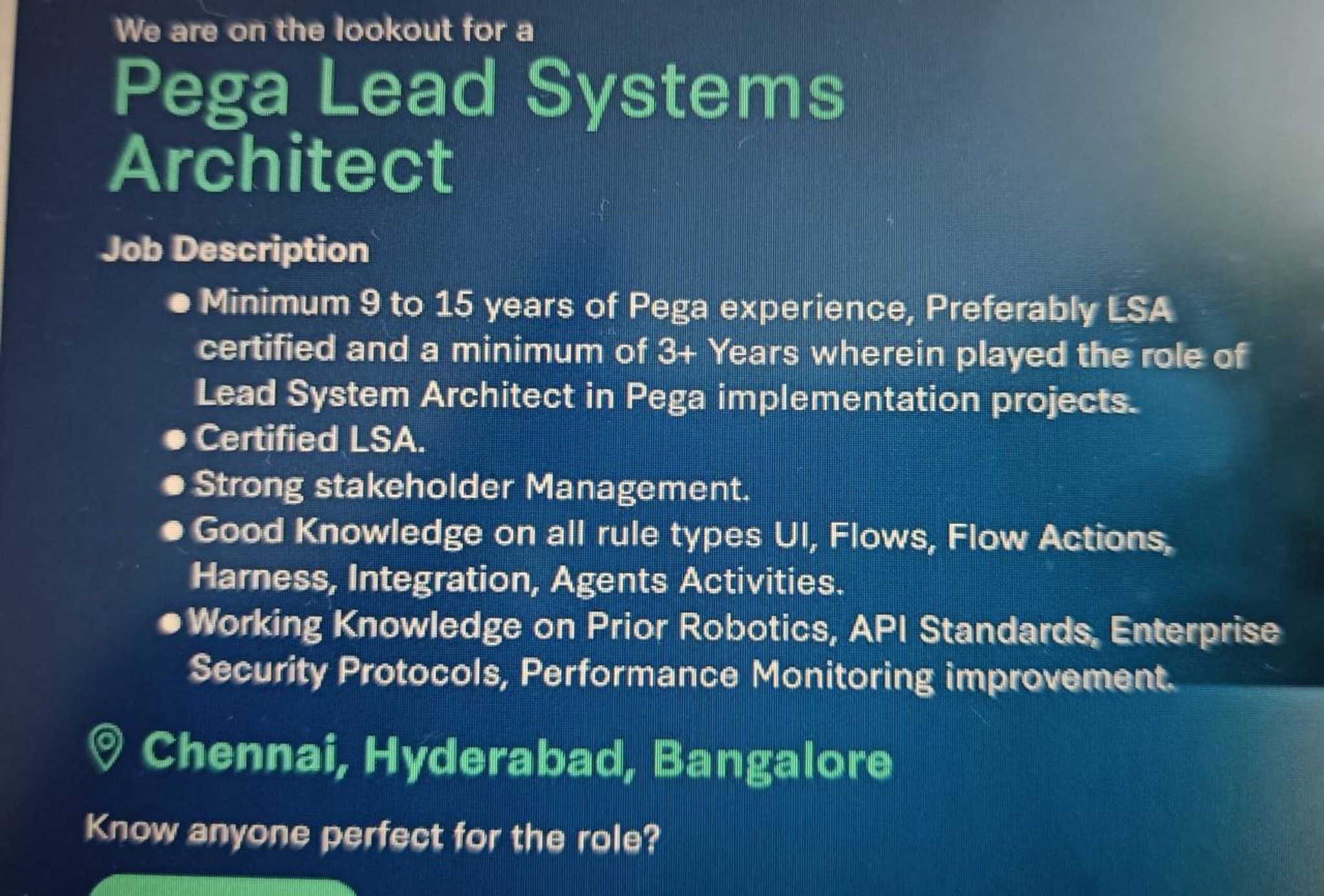 Virtusa is on the lookout for a Pega Lead Systems ... | Fishbowl