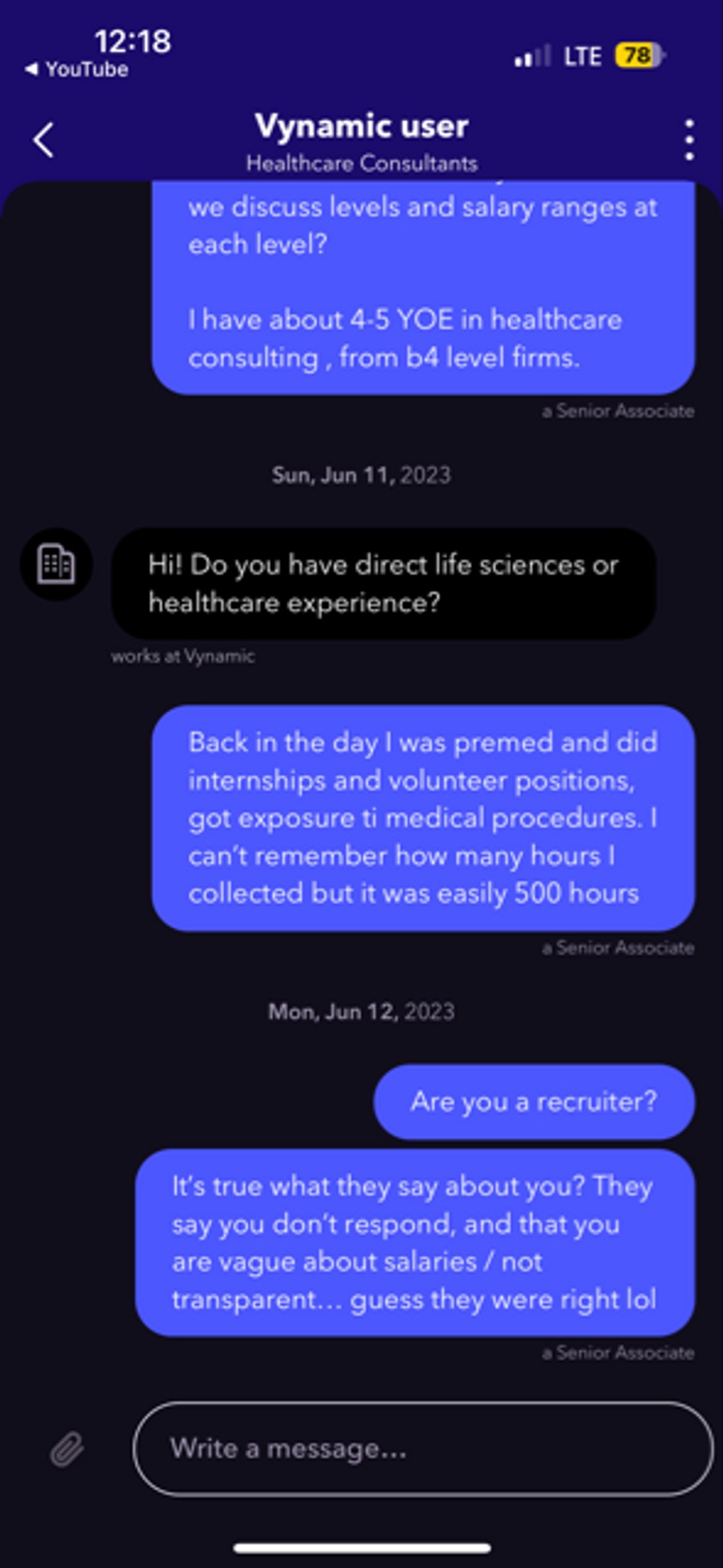 Messaged the one Vynamic user that really pumps up... | Fishbowl