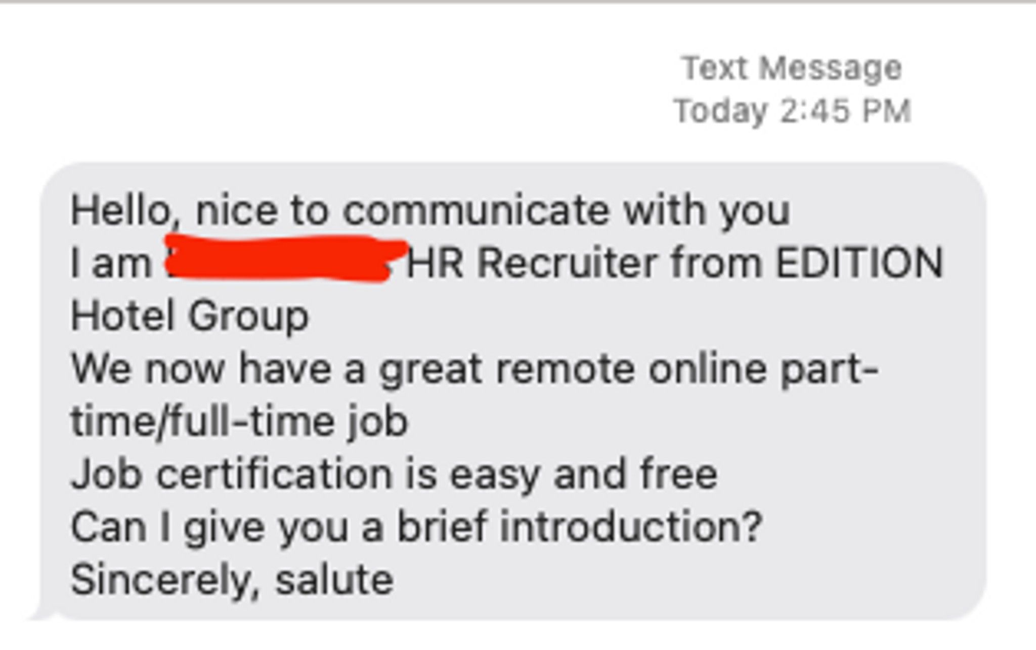 Is anyone else getting recruiter emails/texts that seem like it's from ... Is anyone else getting recruiter emails/texts that seem like it's from ...
