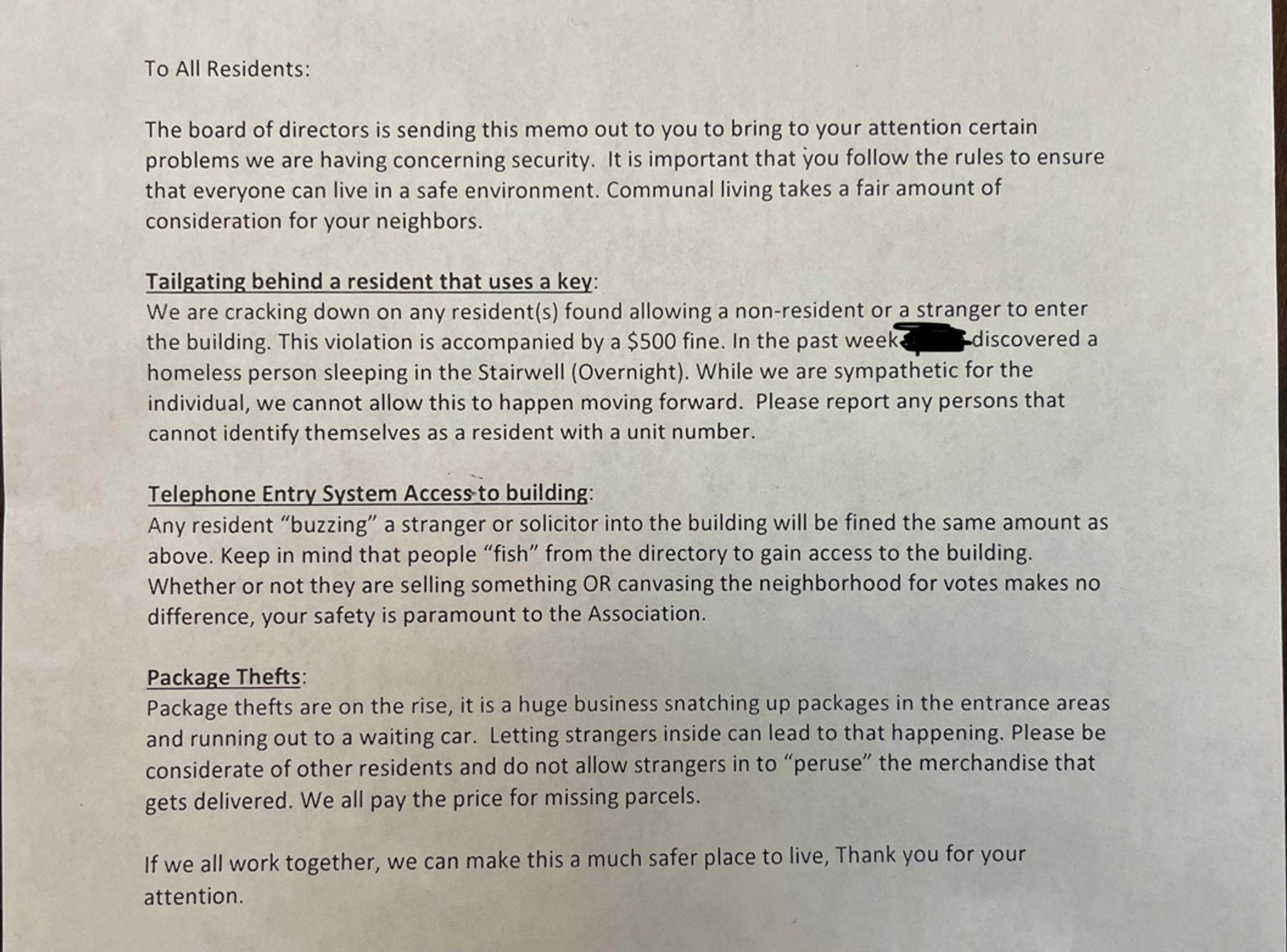 I don’t plan to let a stranger in my building anyt... | Fishbowl