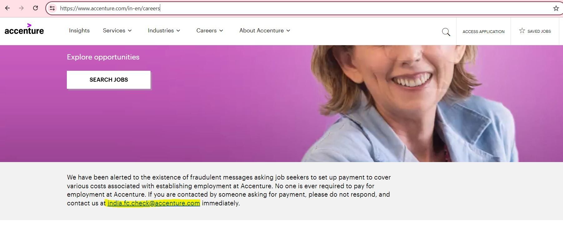 My interview was rescheduled at Accenture. I got a WhatsApp message but ...