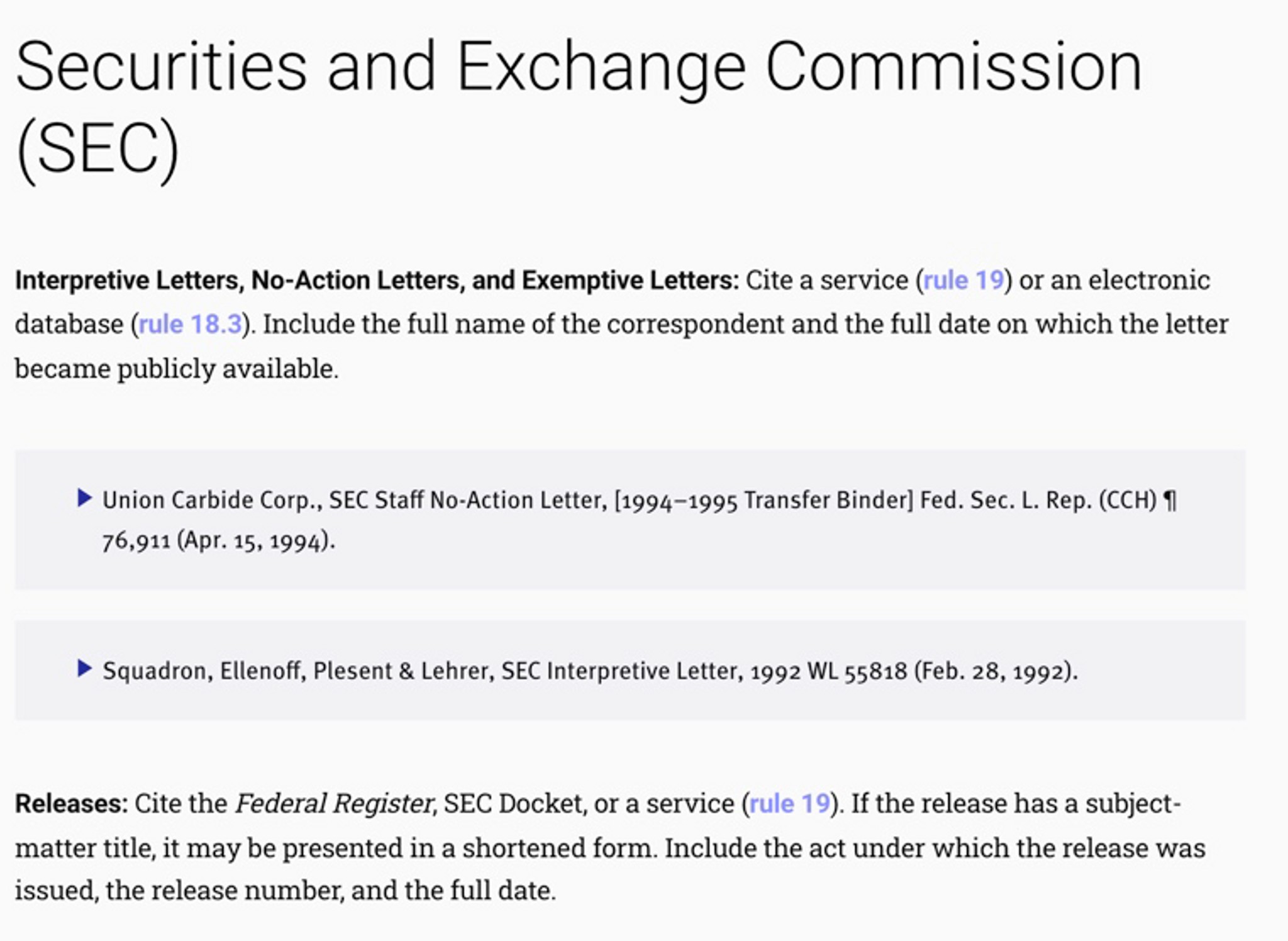 How do you cite to FINRA and SEC enforcement cases... | Fishbowl