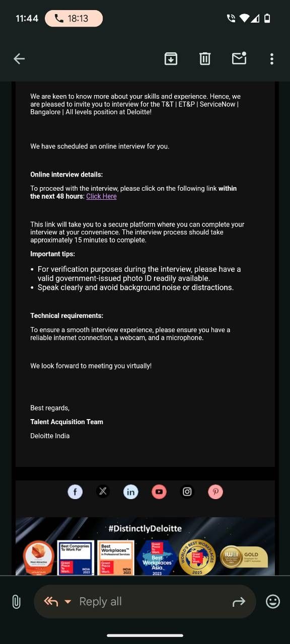 Deloitte has sent one virtual interview invitation... | Fishbowl