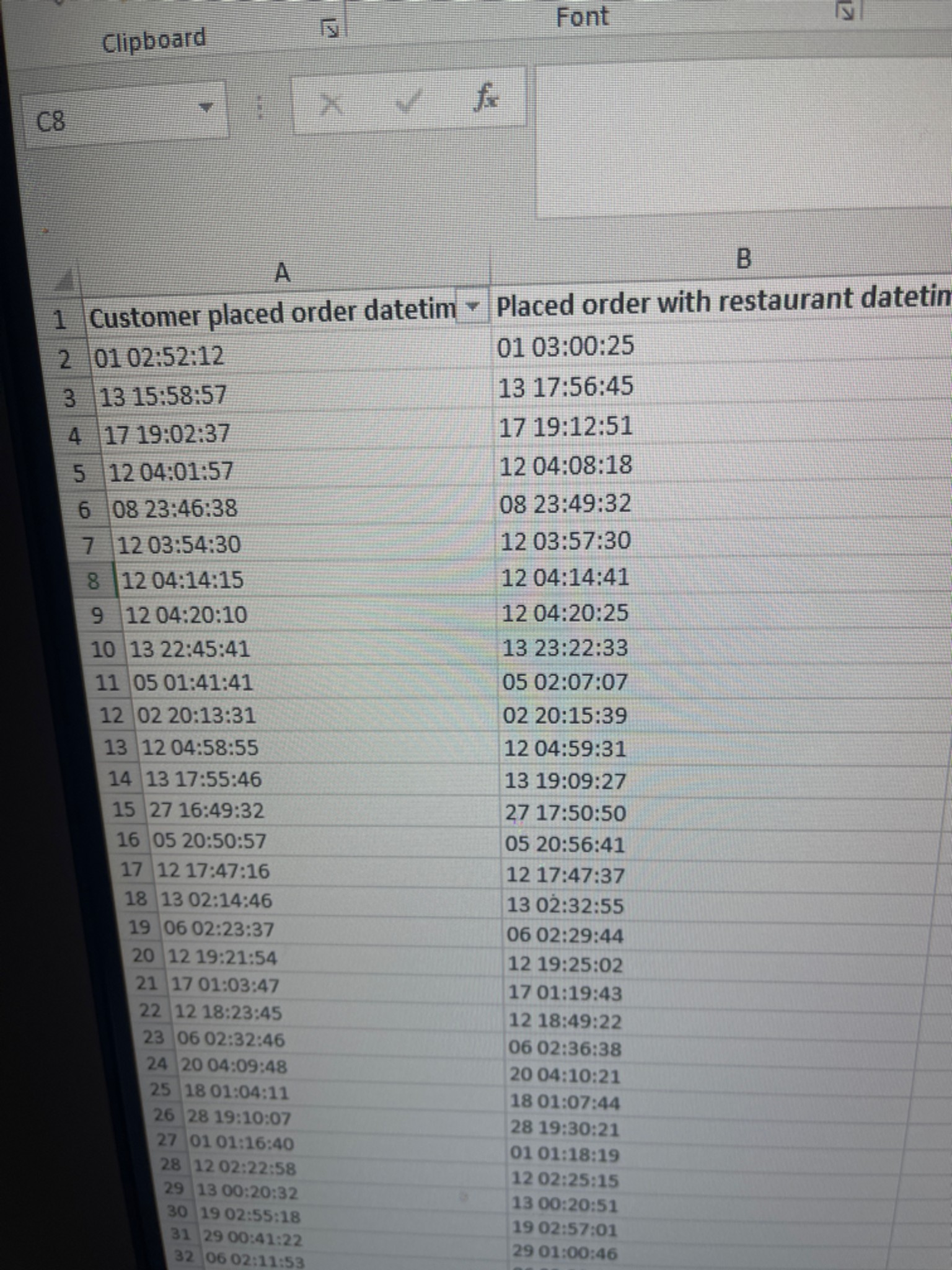 How do I get the minute difference in minutes between these two fields ...