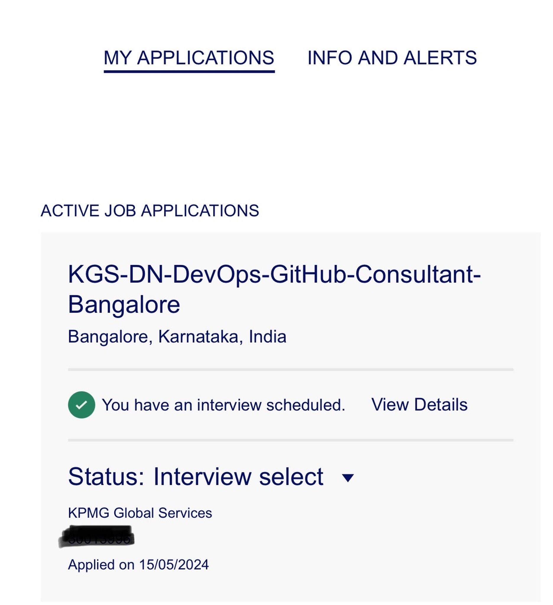 My interview status showing as interview select what does it mean any ...