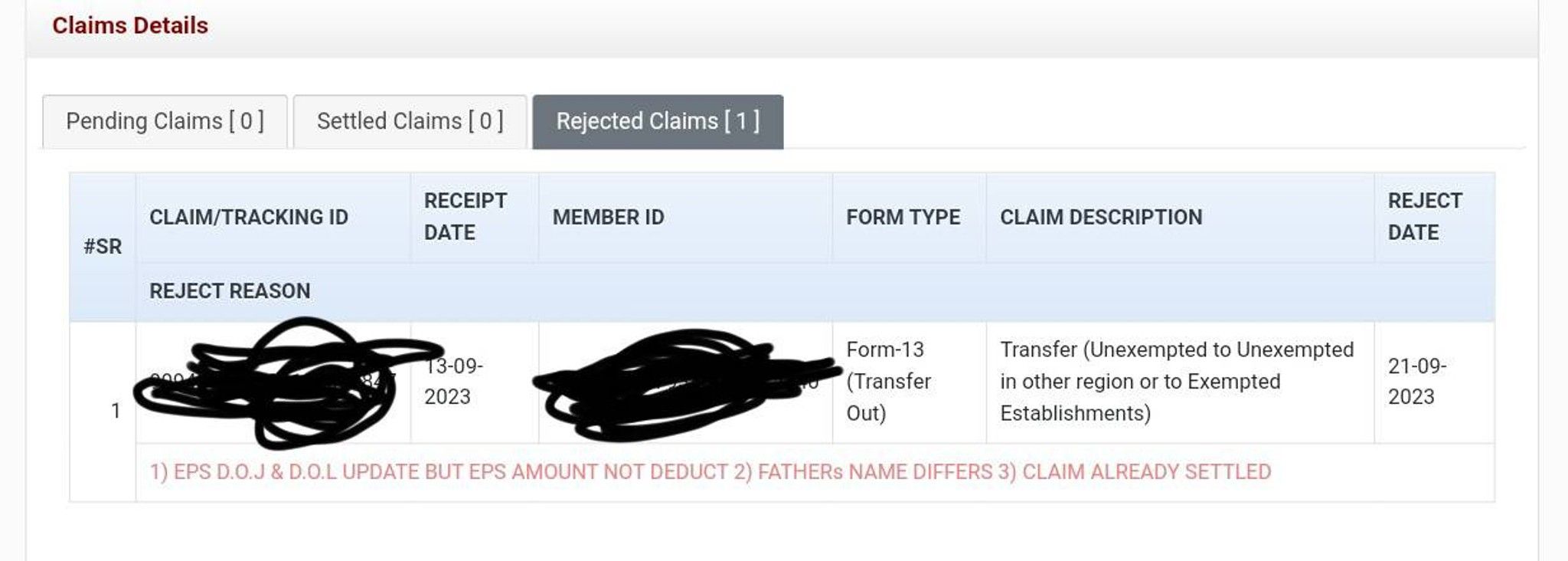 Hello Fishes, My EPF transfer request got rejecte... | Fishbowl