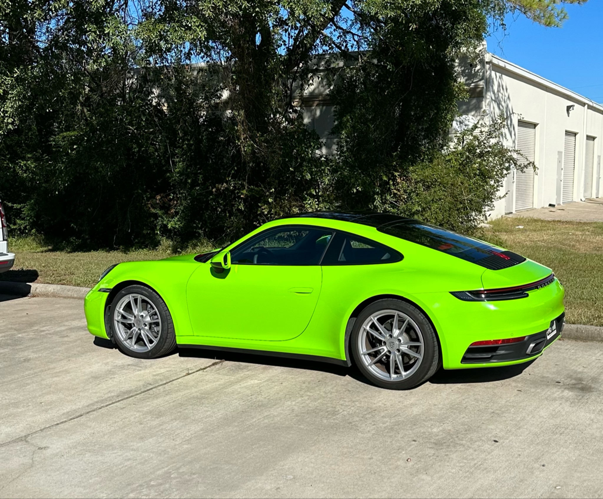 My 911 wrap is finally complete! Went from Guards Red to Lizard Green ...