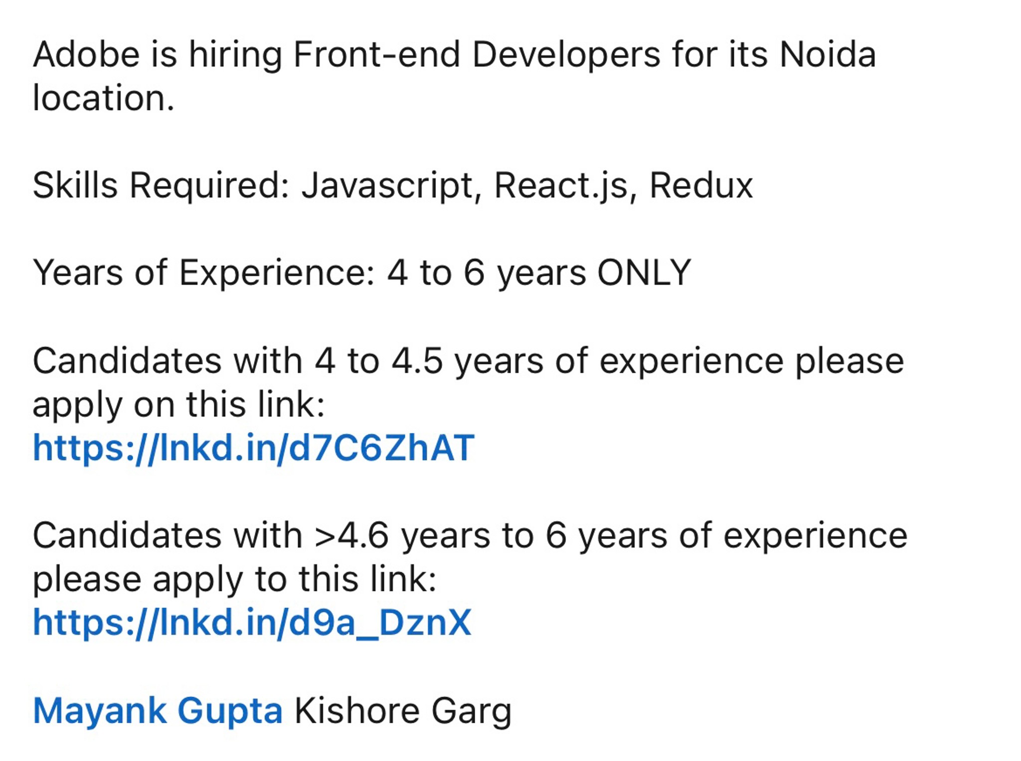 Adobe Front end Roles | Fishbowl