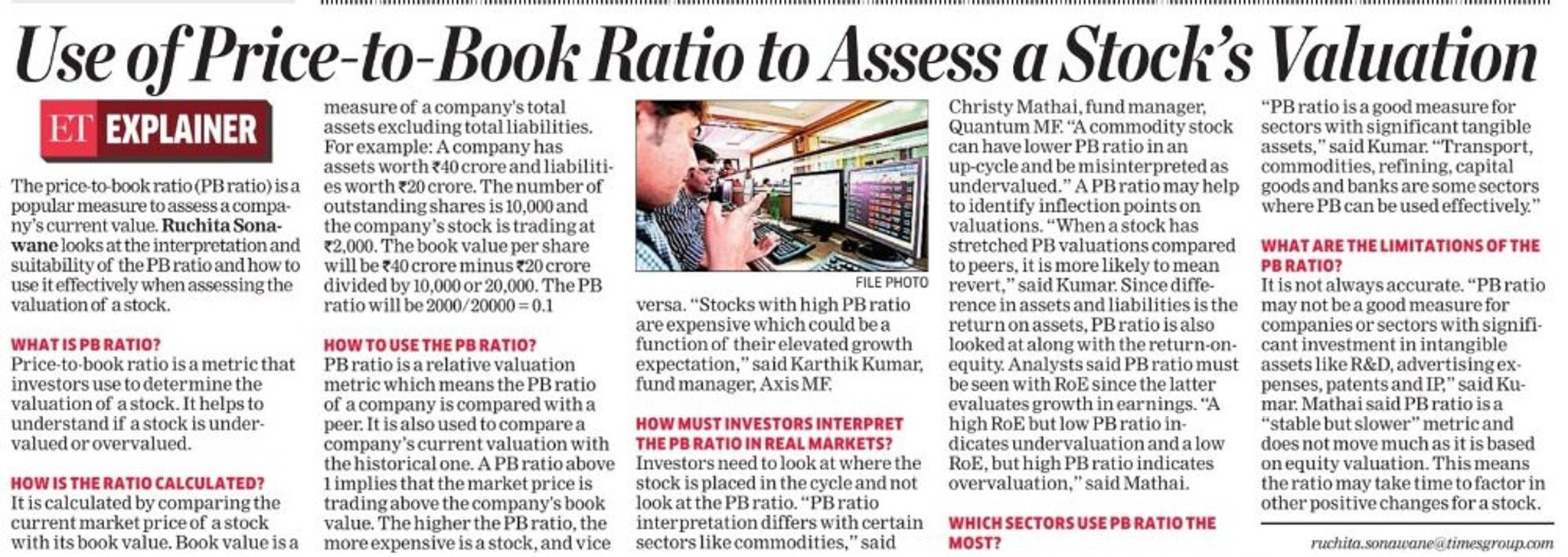 ET Explainer | Price-to-Book ratio (PB ratio) is a... | Fishbowl