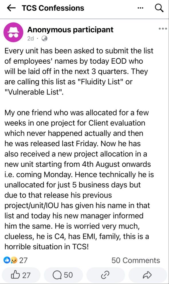 Hi In TCS if anyone in fluidity list will have cha... | Fishbowl