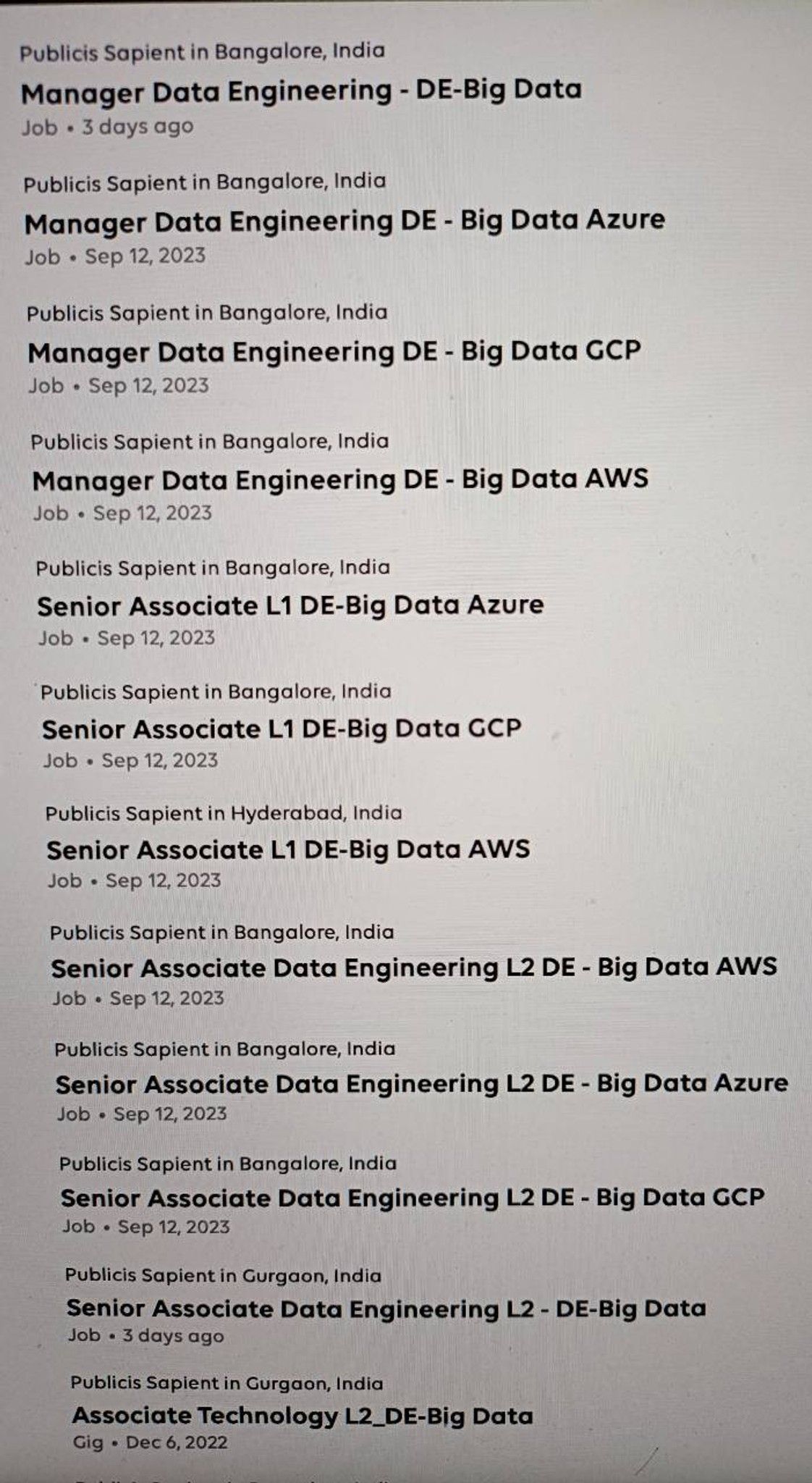 Current openings in data engineering with 4+ year ... | Fishbowl